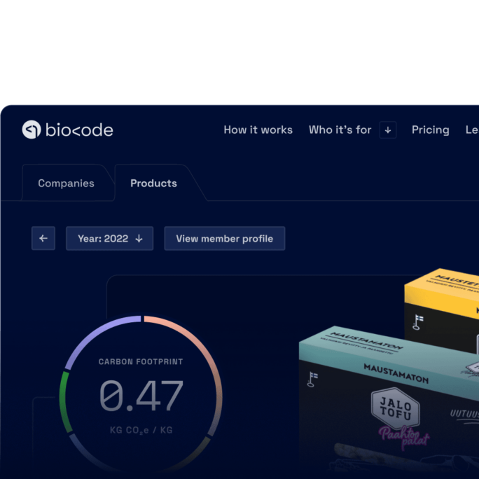 Biocode — Carbon footprint calculator that makes sense