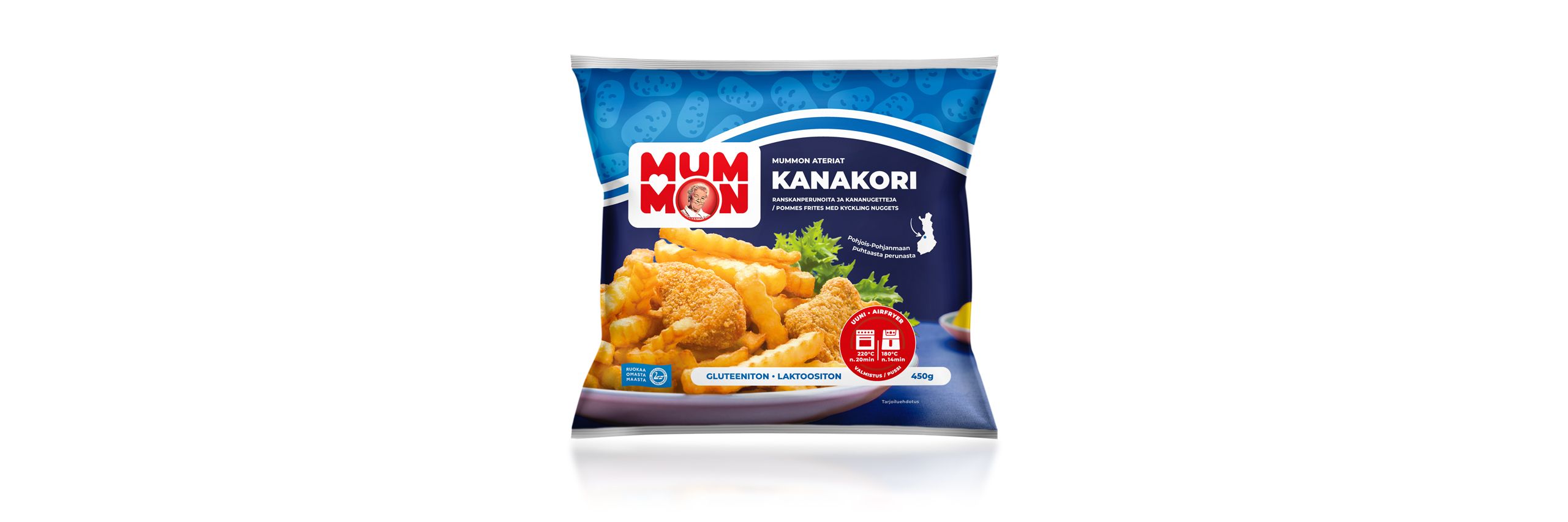 Mummon Chicken nuggets mixed with French Fries 450g — Carbon Footprint ...